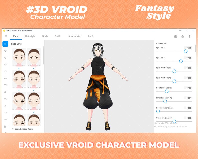 3D Vroid Character, Vroid, 3D, 3d Model Commission, 3d Model Expressive ...