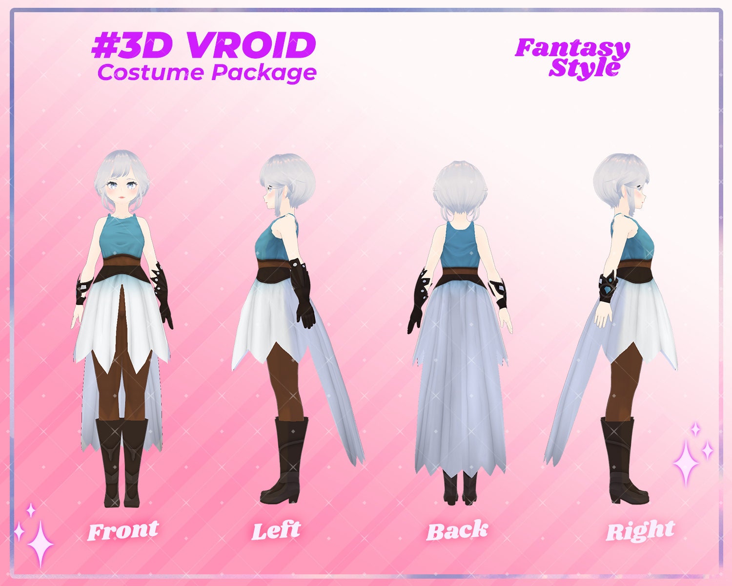 Vroid Clothing Pack Vroid Assets Vroid Outfit Cosplay - Etsy