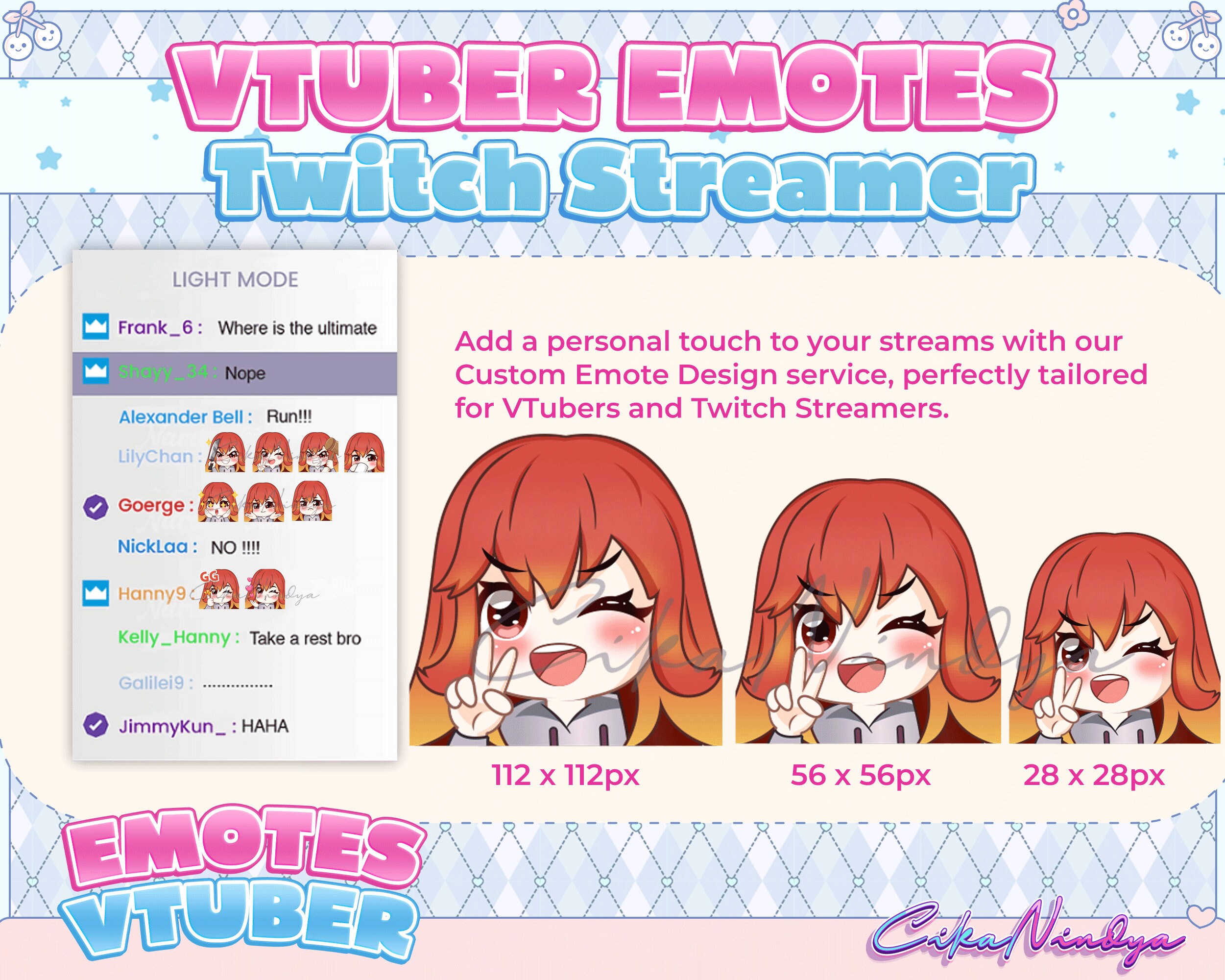 Reflect Your Personality With Vtuber Emote Girl Fire 25 Pose - Etsy