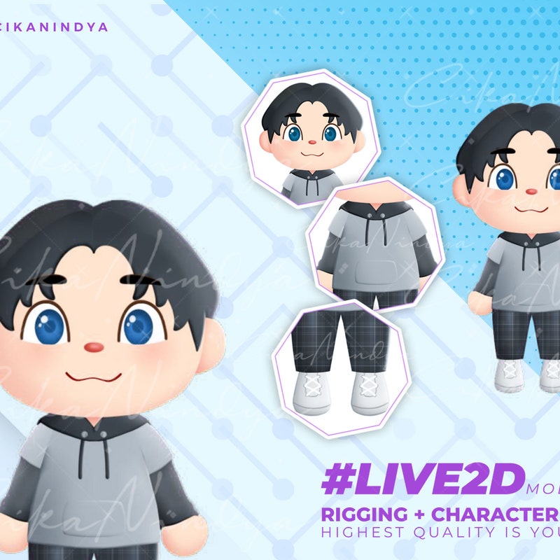 Live2d Model Male - Etsy