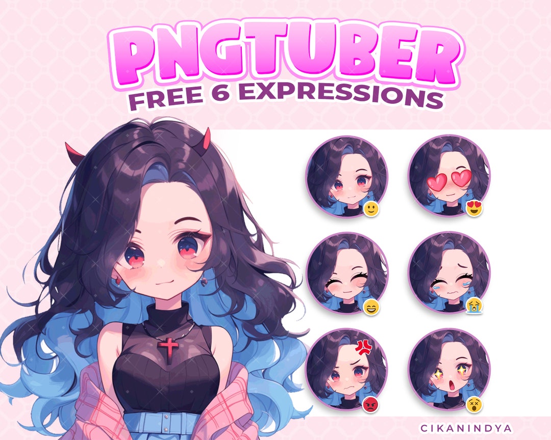 Pngtuber Sexy and Quiet Girl PNG Tuber for Avatar Streaming Get 6 ...
