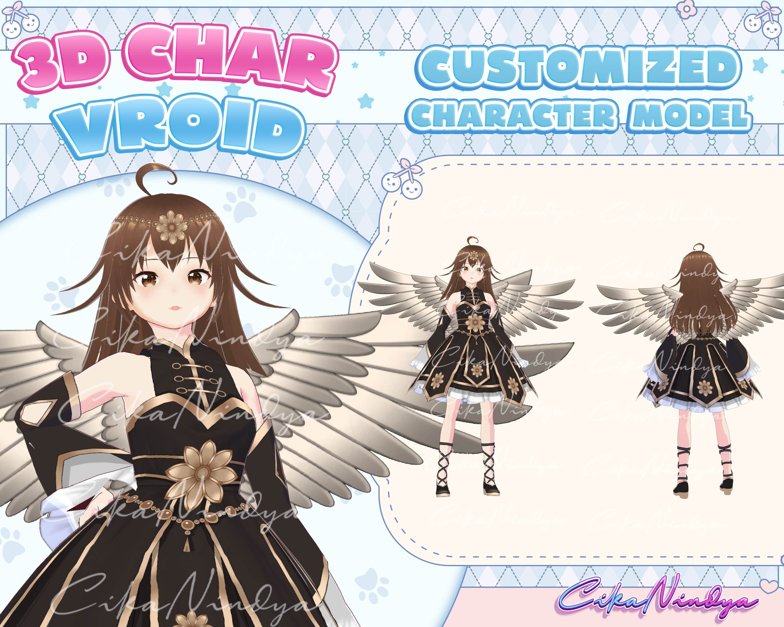 3D Vroid Character 3d Model Vtuber Model Free Virtual - Etsy Australia