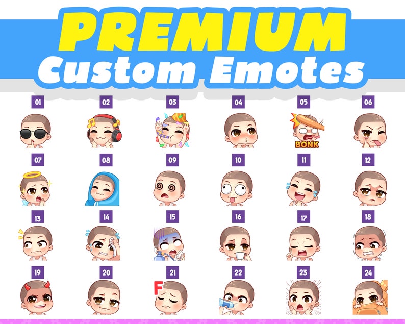 Premium Chibi Twitch Emotes | Custom & Cute for Streamers | Perfect for ...