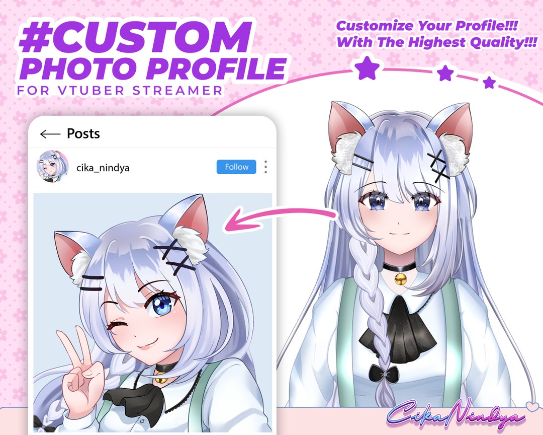 Transform Your Vtuber Stream: Bespoke Profile Picture Design - Etsy
