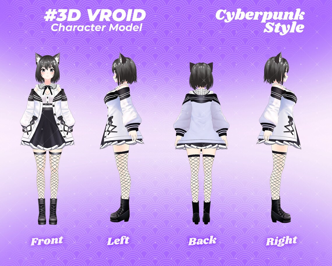 Stream Avatar Revolution 3D Vroid Model Girl Delphine Lumina for ...