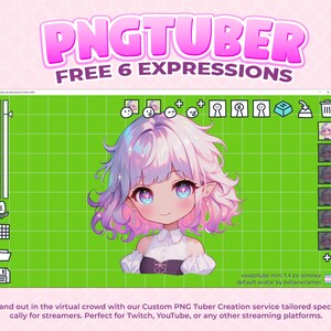 Fantasy Pngtuber Design – Anime Girl With Ethereal Pastel Hair - Etsy