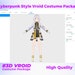 Cyberpunk Vtuber Wardrobe Futuristic Girl Outfit Pack-vroid Clothing ...