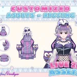 Skeleton Chair Vtuber Asset: 2D Animated Stream Overlay (PNG) - Etsy