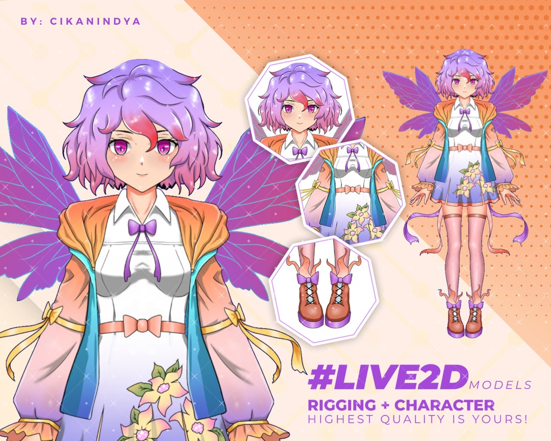Vtuber Model | Live2d Vtuber Model Fairy V2 for Virtual Stardom | 7 ...