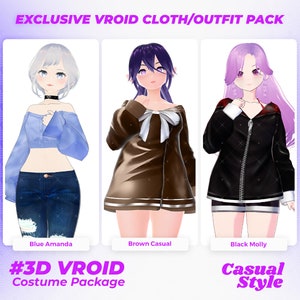 Casual Damsel Vroid Outfits for Every Day - Vroid Clothing Pack ...