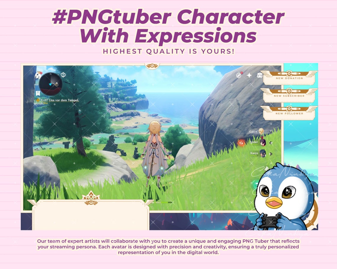 PNG Tuber Png Tuber Avatar Pngtuber Model Pngtuber Premade - Etsy