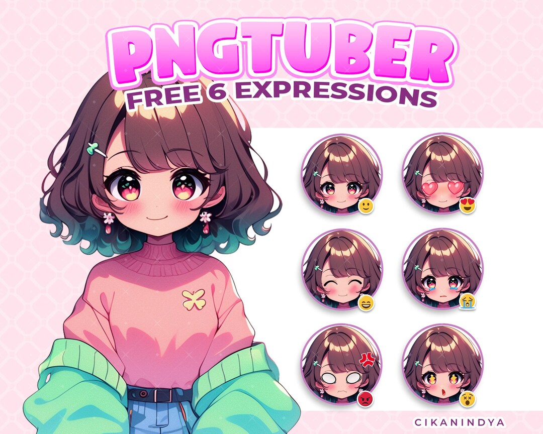 Custom Pngtuber Alternative – Animated Chibi Model in Pastel Style - Etsy