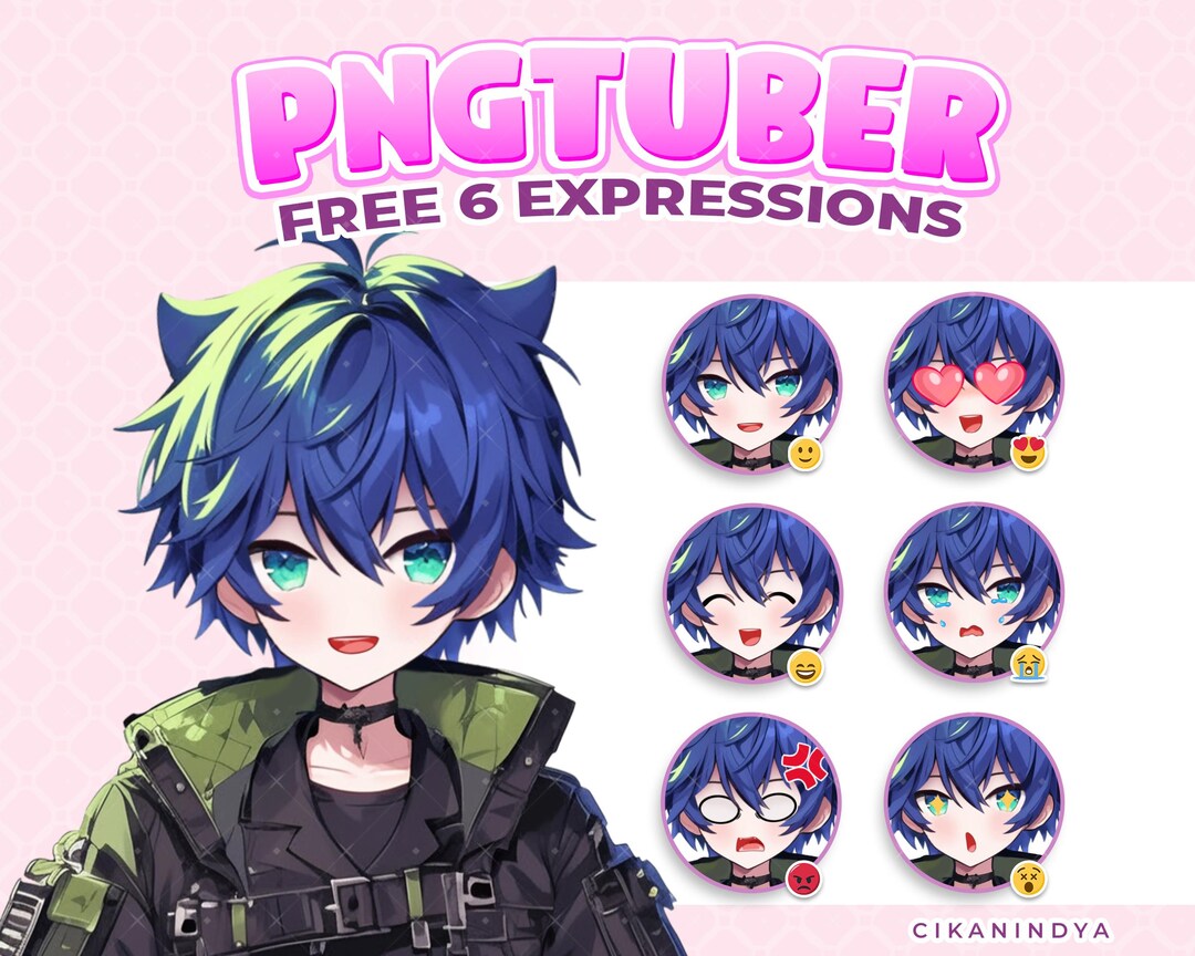 Custom-like Pngtuber – Bold Chibi Male Model With Smooth Animation - Etsy