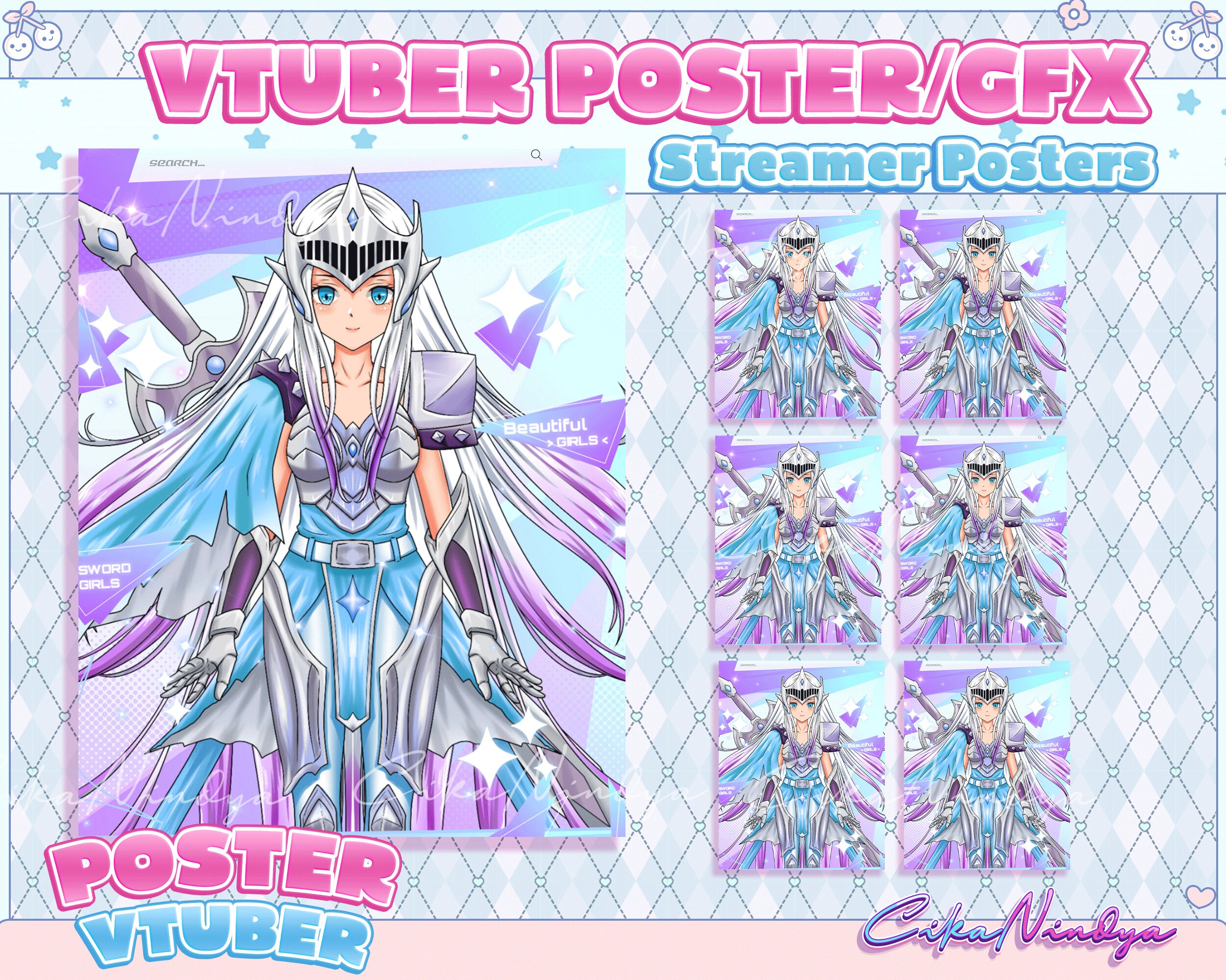 Stunning Vtuber Poster for Social Media Promotion Modern - Etsy