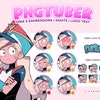 PNG Tuber Noah's PNG Tuber Character Pack 6 Expressions Logo Text Cute ...