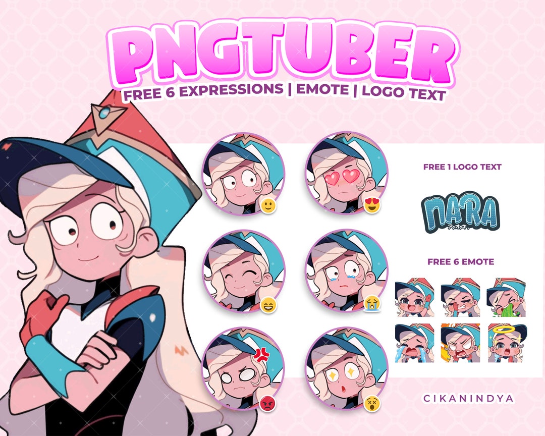 Pngtuber | Comprehensive PNG Tuber Pack Nara's | Own Logo Text | 6 ...