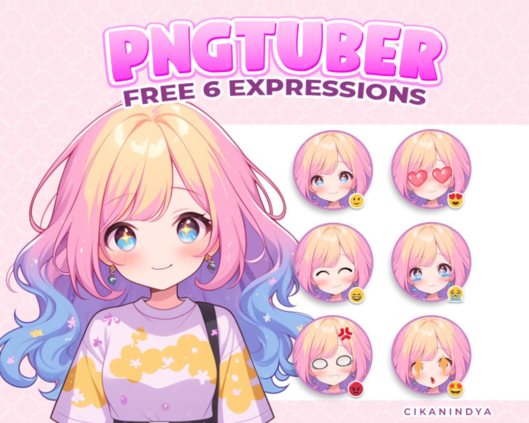 PNG Tuber | Cute Pastel Dream Vtuber Characters for Twitch | Get 6 ...
