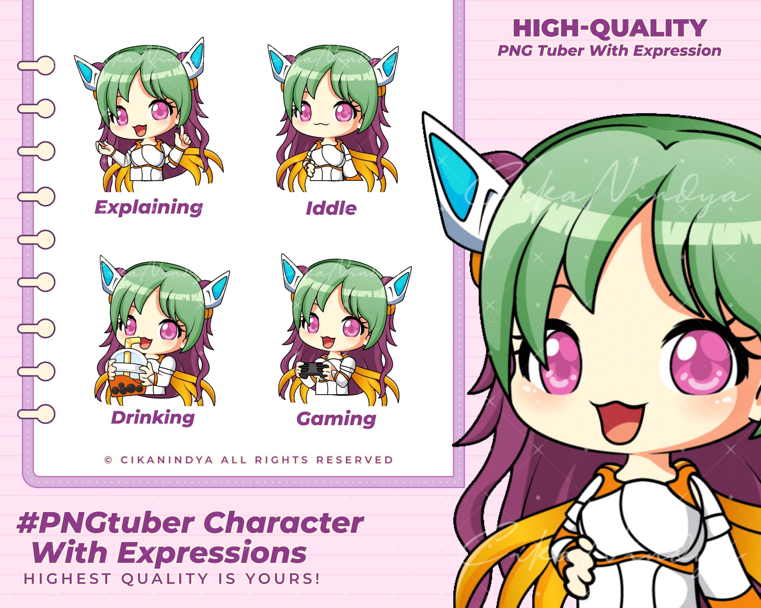 PNG Tuber Pngtuber Premade Pngtuber Commission Pngtuber - Etsy