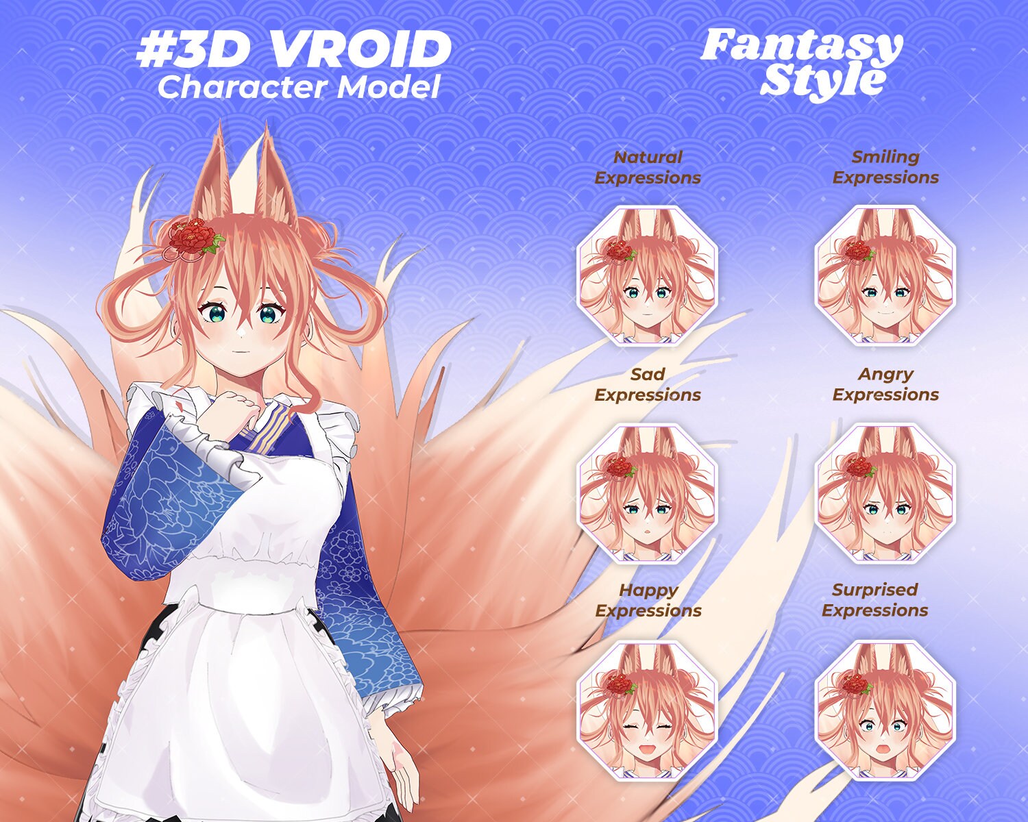 Cyber World Innovator With 3D Vroid Model Fantasy Fox for Broadcasting ...