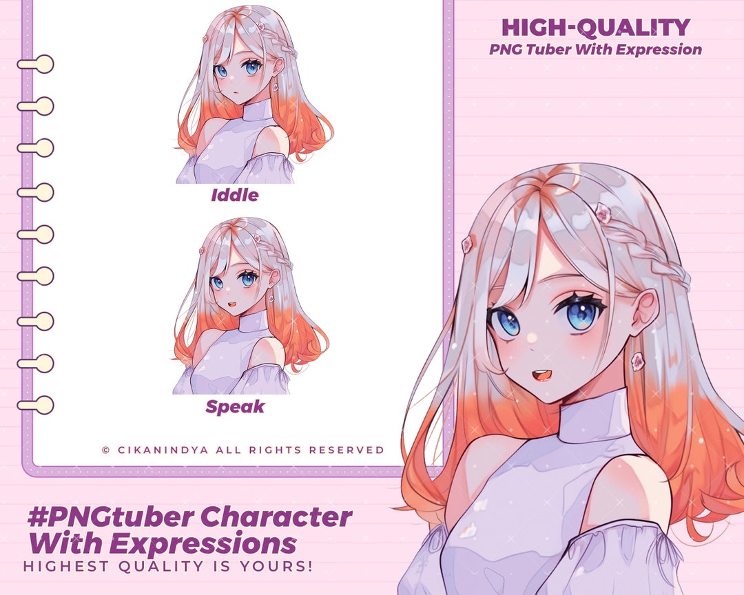 Pngtuber | Premium PNG Tuber Character Girl for Streamers High-quality ...