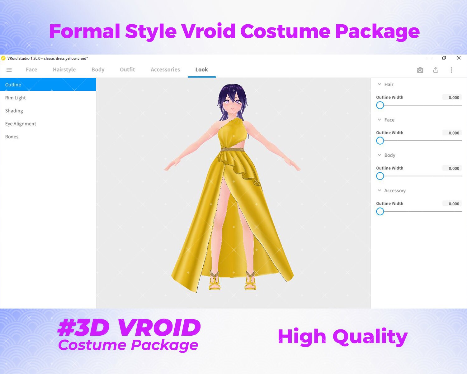 Regal Vroid Attire Collection 3 Luxurious Formal Outfits for Avatars ...