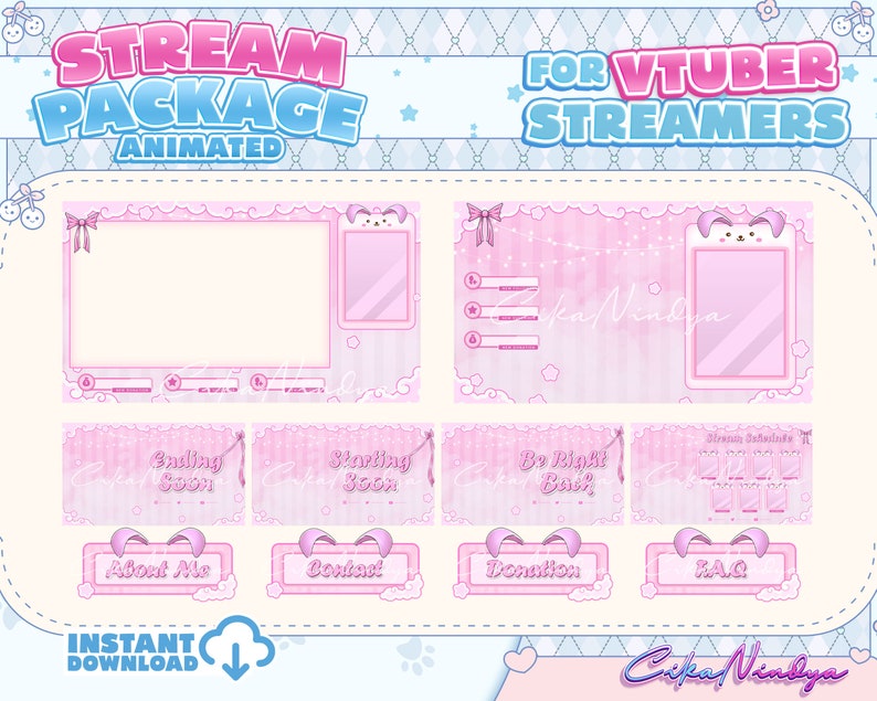 Vtuber Overlay Overlay Twitch Vtuber Webcam Overlay Twitch - Etsy