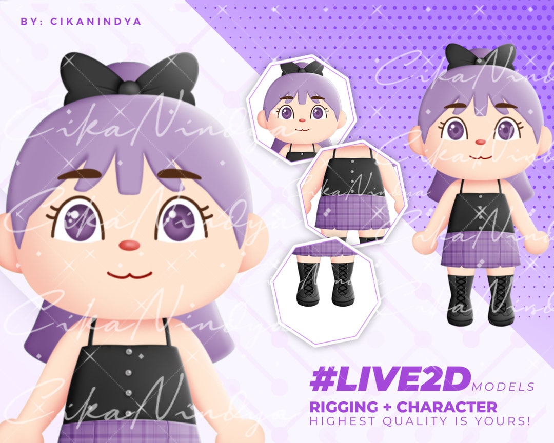 Bring Joy to Your Streams With Vtuber Live2d Chibi Girl Vtuber Model ...