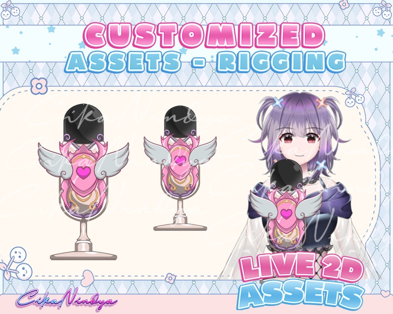 Live2d Assets Microphone Enhancements for Vtuber Models - Etsy