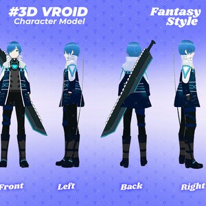 3D Vroid Character, Vtuber Model, 3d Model Commission, Vroid, 3d Model ...