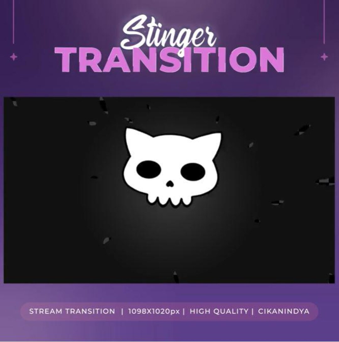 Adorable Animated Cat Transition Smooth Stinger for Twitch & Youtube ...