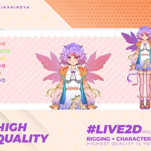 Vtuber Model | Live2d Vtuber Model Fairy V2 for Virtual Stardom | 7 Unique Expressions | Get ...