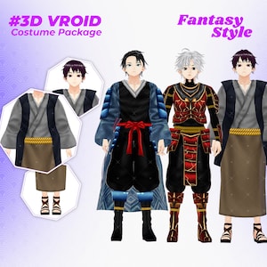 Vroid Clothing Pack, Vroid Clothes, Wizard Clothing, Costume ...