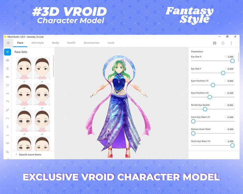 Interactive 3D Vroid Vtuber Model: Stream-ready .VRM Avatar - Etsy Canada
