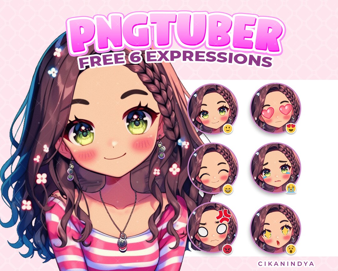 PNG Tuber | Charming Chibi PNG Tuber Girl Delight for Your Streams ...