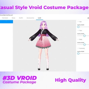Dynamic Vroid Fashion Modern Casual Clothes for Streamers - Vroid ...