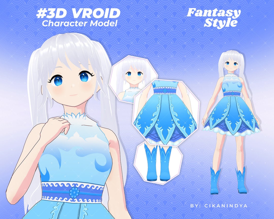 Enchanting 3D Vroid Character Akira Anime Girl for Streamers 3D, Vroid ...