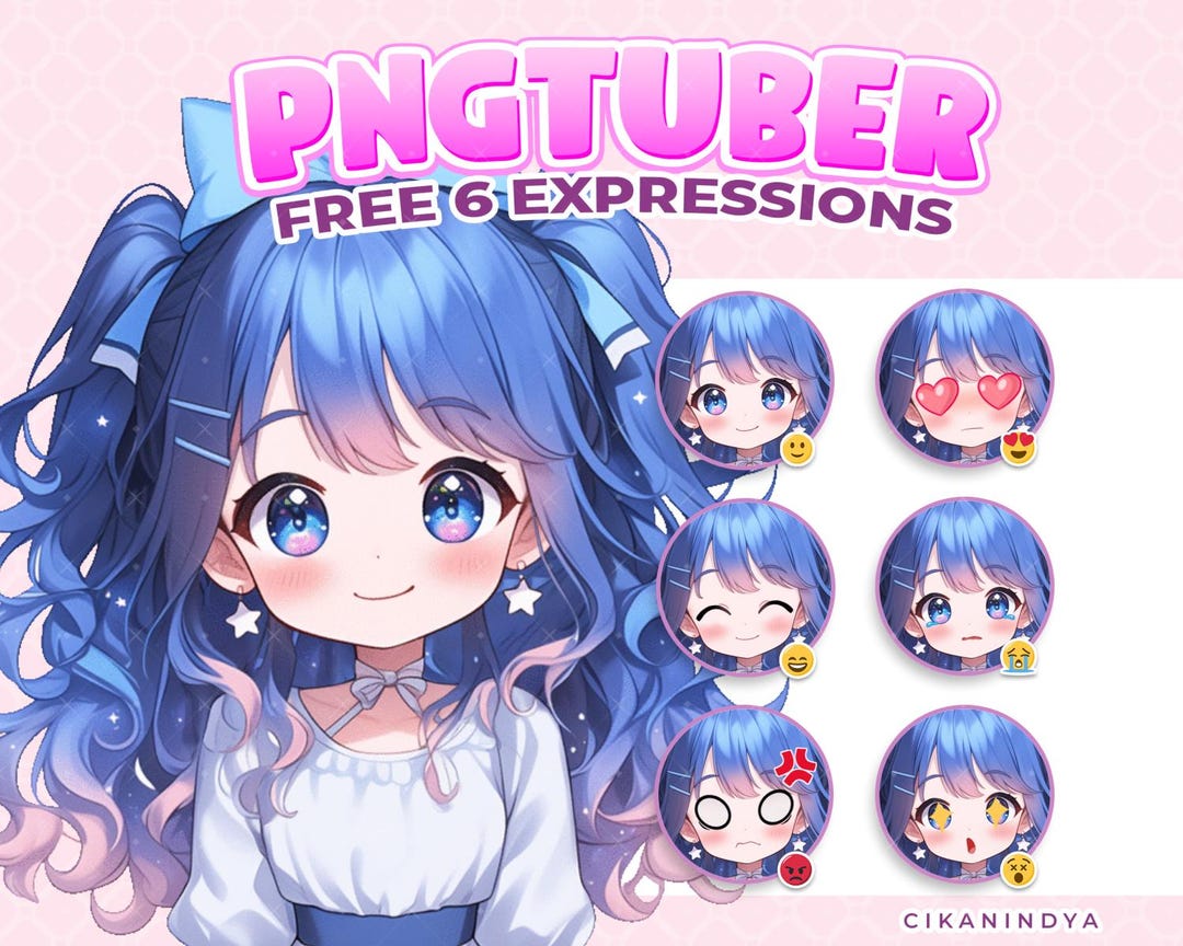 PNG Tuber | Fantasy Vtuber Model for Streamers Cute | Get 6 Poses ...