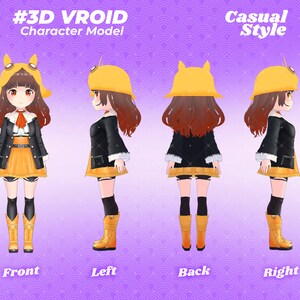 3D Vroid Character, Vtuber Model Free, 3d Model, Vtuber Model, Vroid ...