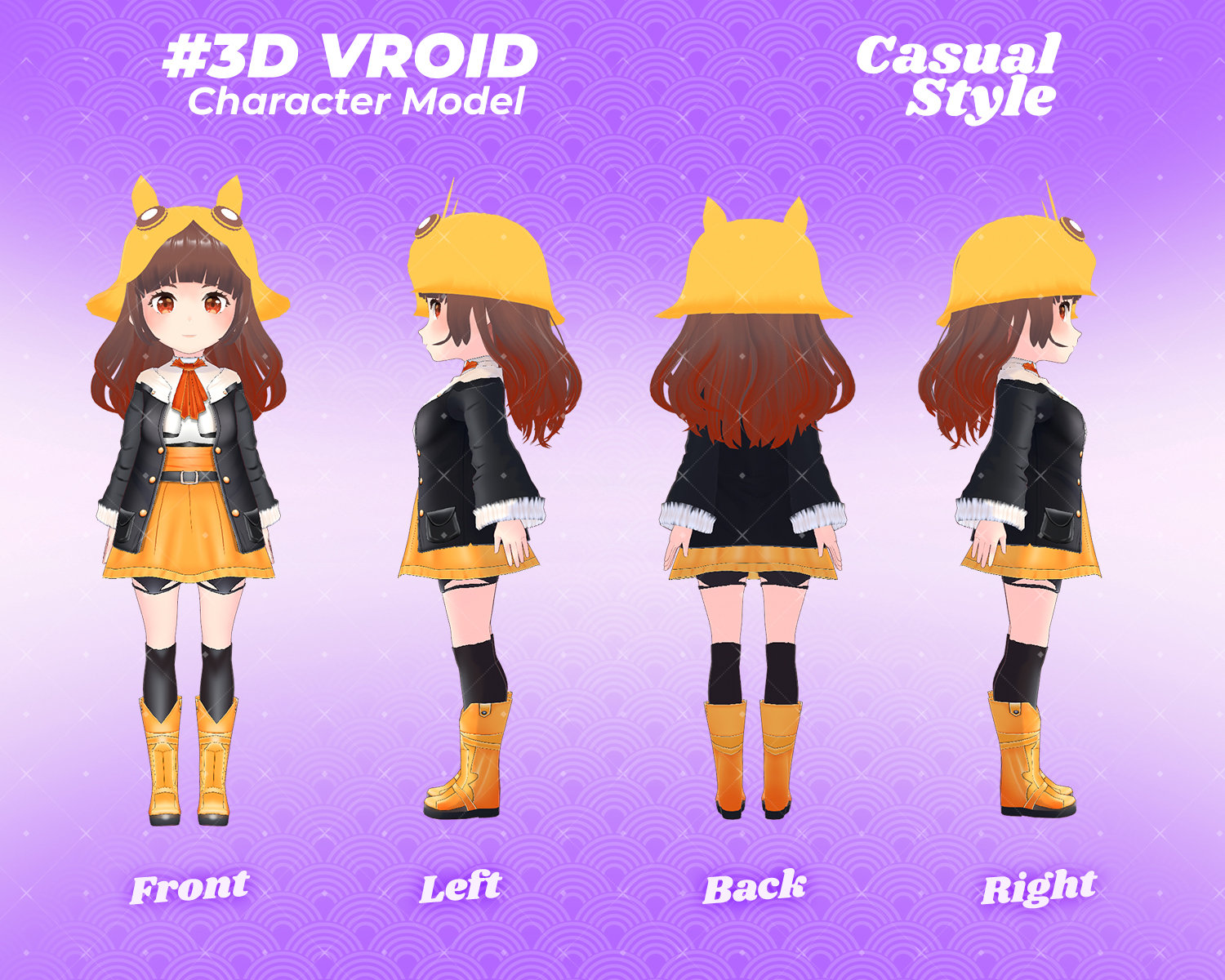3D Vroid Character, Vtuber Model Free, 3d Model, Vtuber Model, Vroid ...