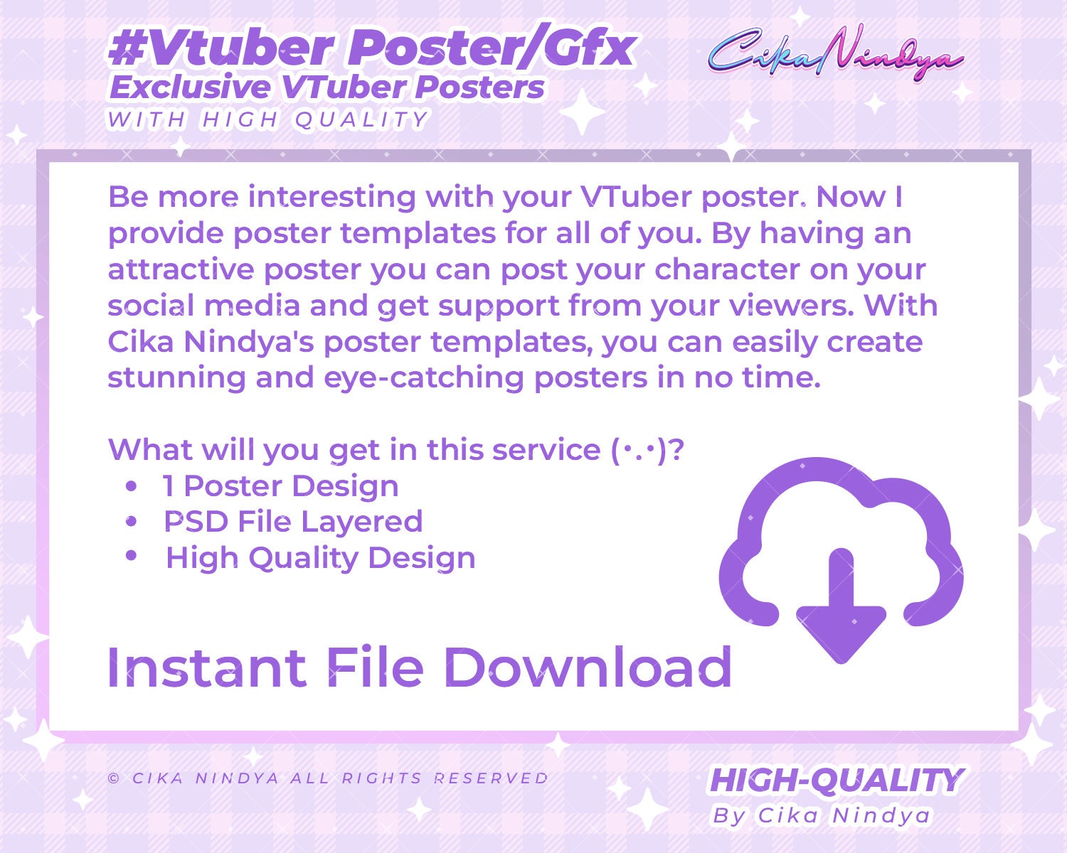 Vtuber Posters, Personalized Design, Content Enhancer, Artistic Promotion Cyber Stream Showcase ...