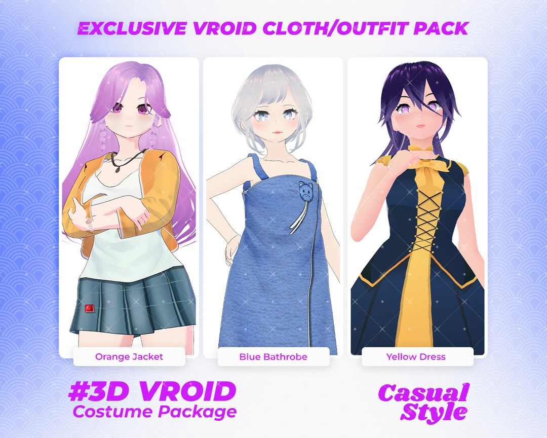 Vroid Outfit Pack: Casual Streamer Girl - E-sport Elegance ...