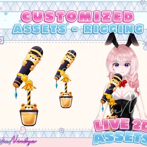 Vtuber Assets, Design Asset, Twitch Assets, Vtuber Asset Mic Captivate Your Audience With Live2d ...
