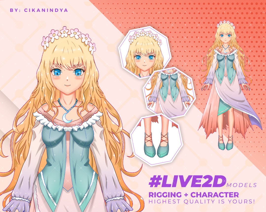 Vtuber Model | Anime Avatar Revolution Expressive Live2d Model Anime ...