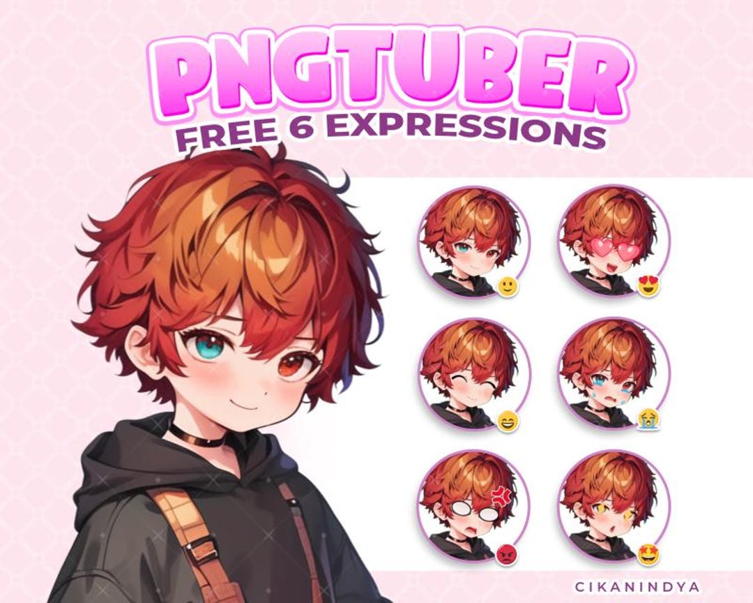 Premade Pngtuber Model – Smooth Animated Male Character - Etsy