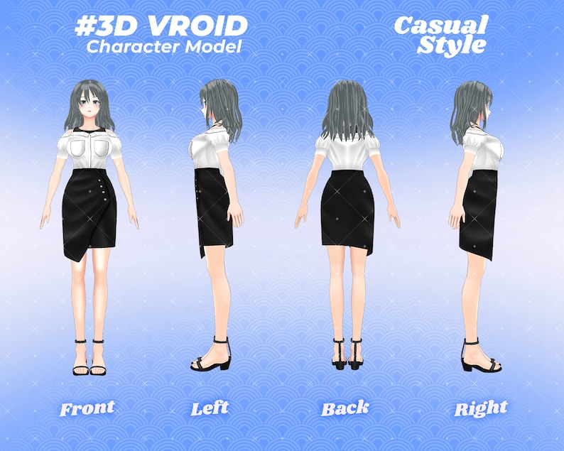 3D Vroid Vtuber Model: Anime Avatar for Streamer Lifestyle (.VRM ...