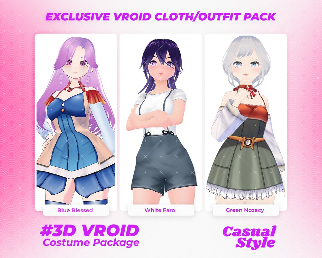 Vroid Clothing Pack Virtual Fashion Streamer Style Avatar Dressing