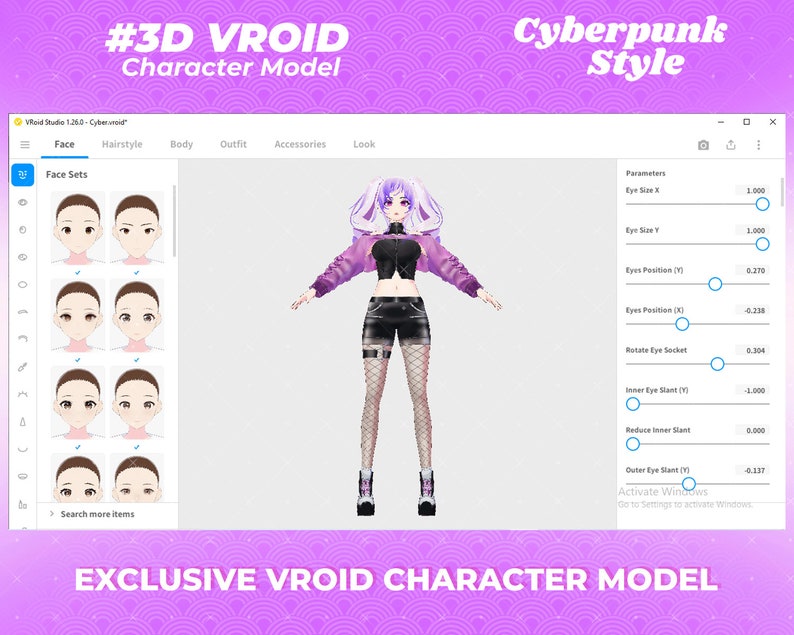 3D Vroid Character, Vtuber Model, 3d Model Anime Avatar Expressive 3D ...