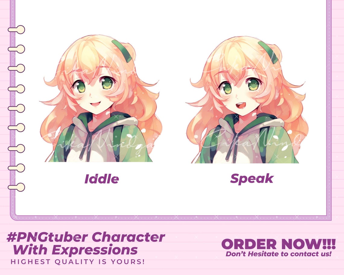 Pngtuber Pngtuber Twitch Pngtuber Model Pngtuber Premade - Etsy