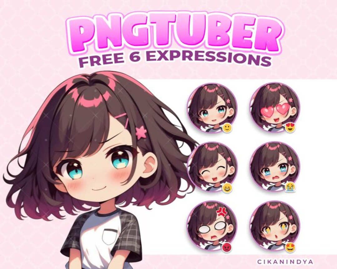 Custom-like Pngtuber – Premade Edgy Chibi Model - Etsy