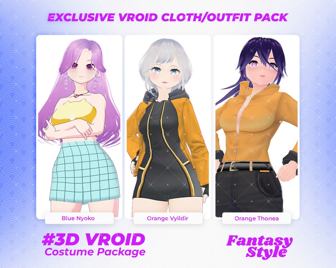 Fantasy Vroid Girl Enchantment Vroid Clothing Pack, Vroid, Clothes ...